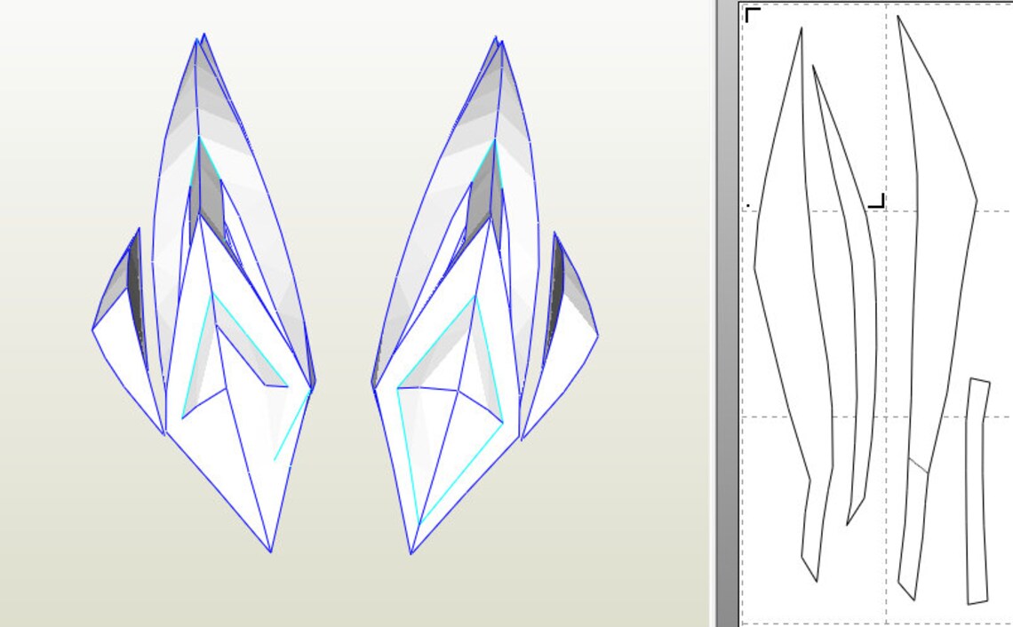 K/DA Kai'sa League of Legends Void Mask , Weapon & Wings Pepakura ...