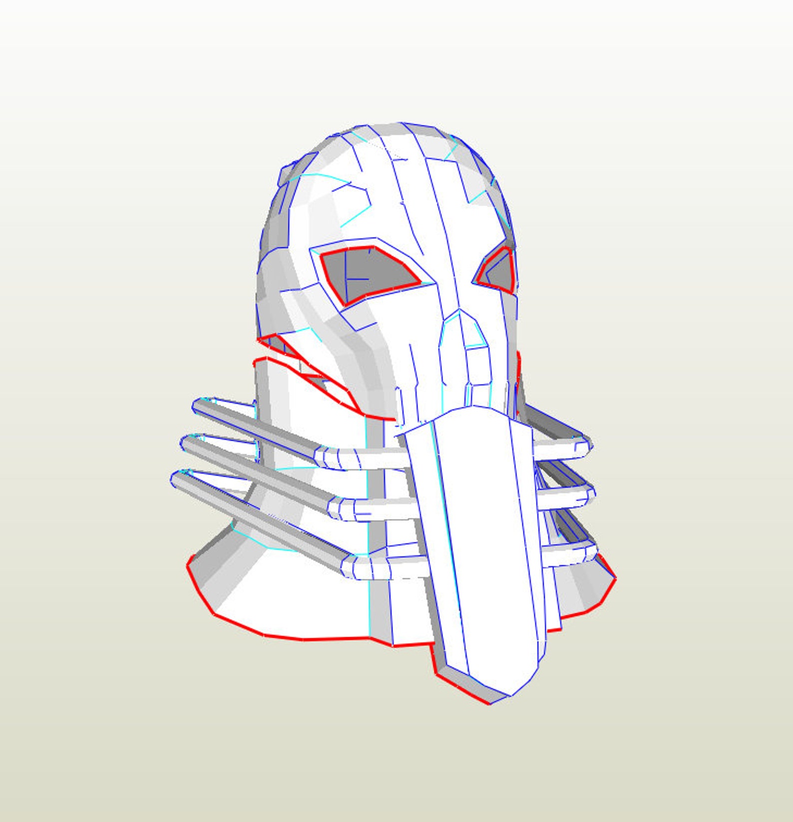 All for One Mask (helmet) Pepakura Unfold for Foam - Etsy