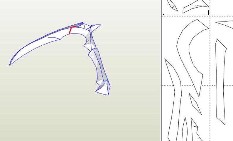 K/DA Akali League of Legends Weapons Pepakura Unfold for Foam - Etsy