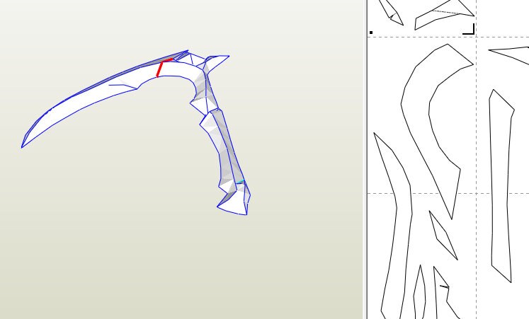 K/DA Akali League of Legends Weapons Pepakura Unfold for Foam - Etsy