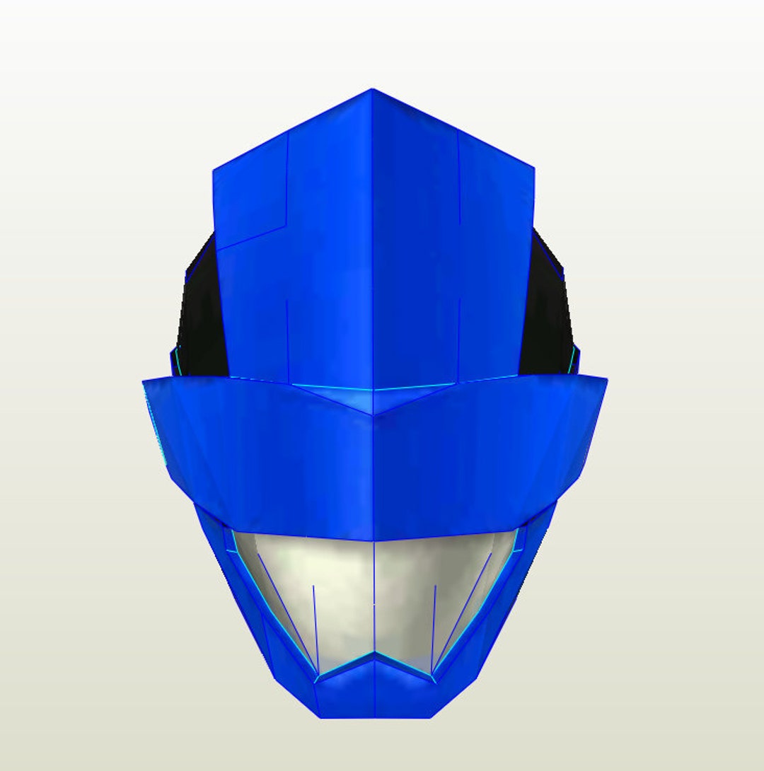 Lupin Blue Lupinrangers Helmet Pepakura Unfold for Foam - Etsy