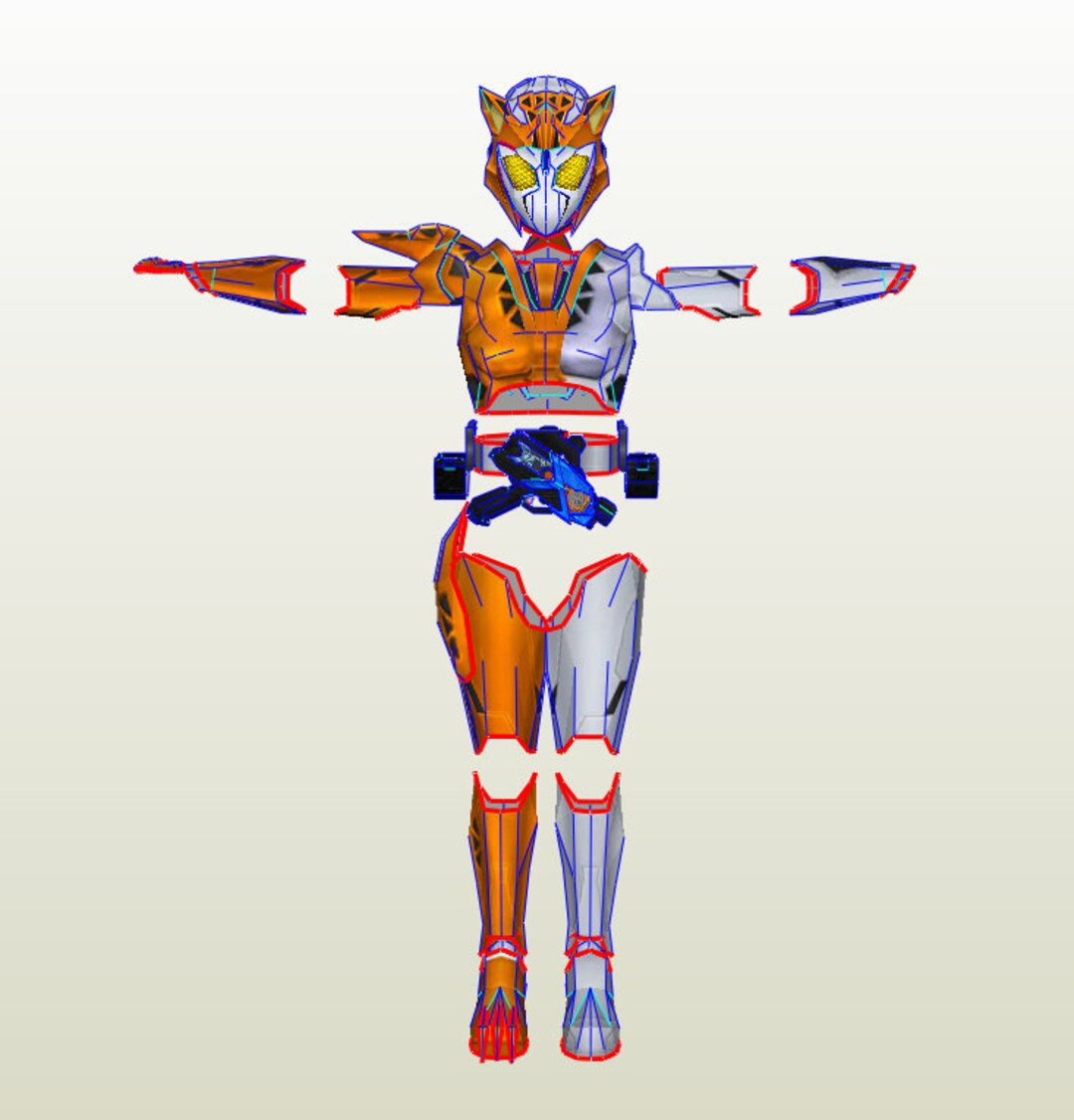 Kamen Rider Valkyrie Full Armor Pepakura Unfold for Foam - Etsy