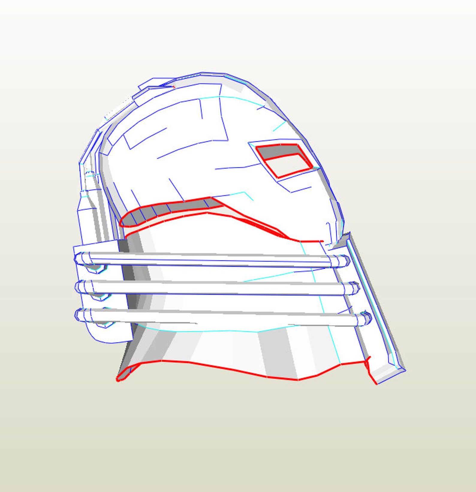 All for One Mask (helmet) Pepakura Unfold for Foam - Etsy