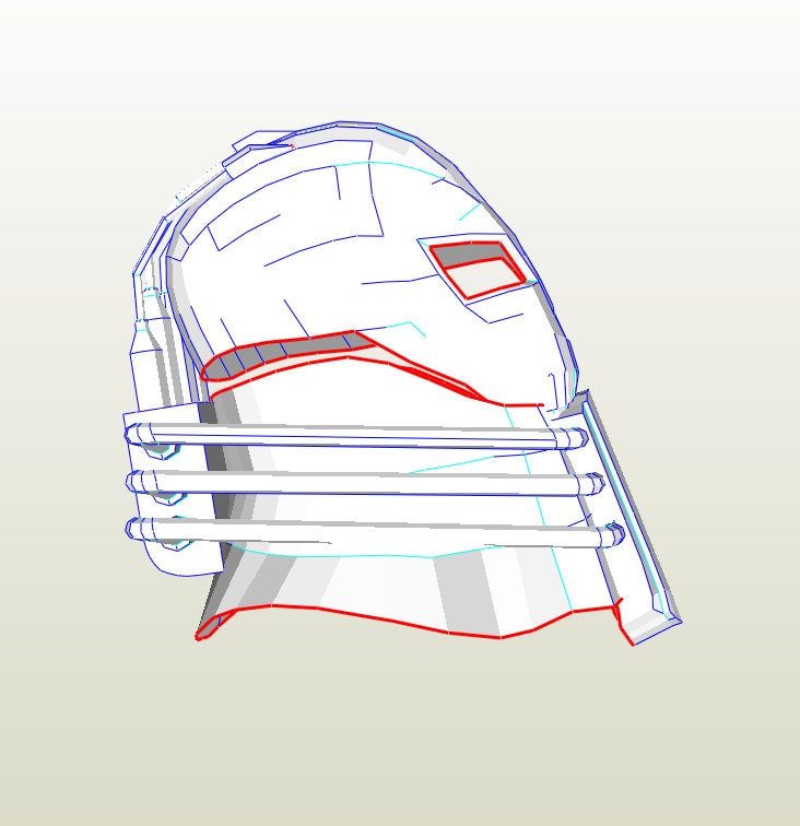 All for One Mask (helmet) Pepakura Unfold for Foam - Etsy