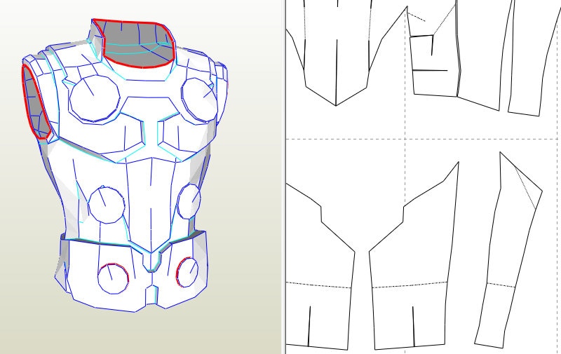 Thor Stormbreaker Weapon & Armor Infinity War 2018 Movie Pepakura ...