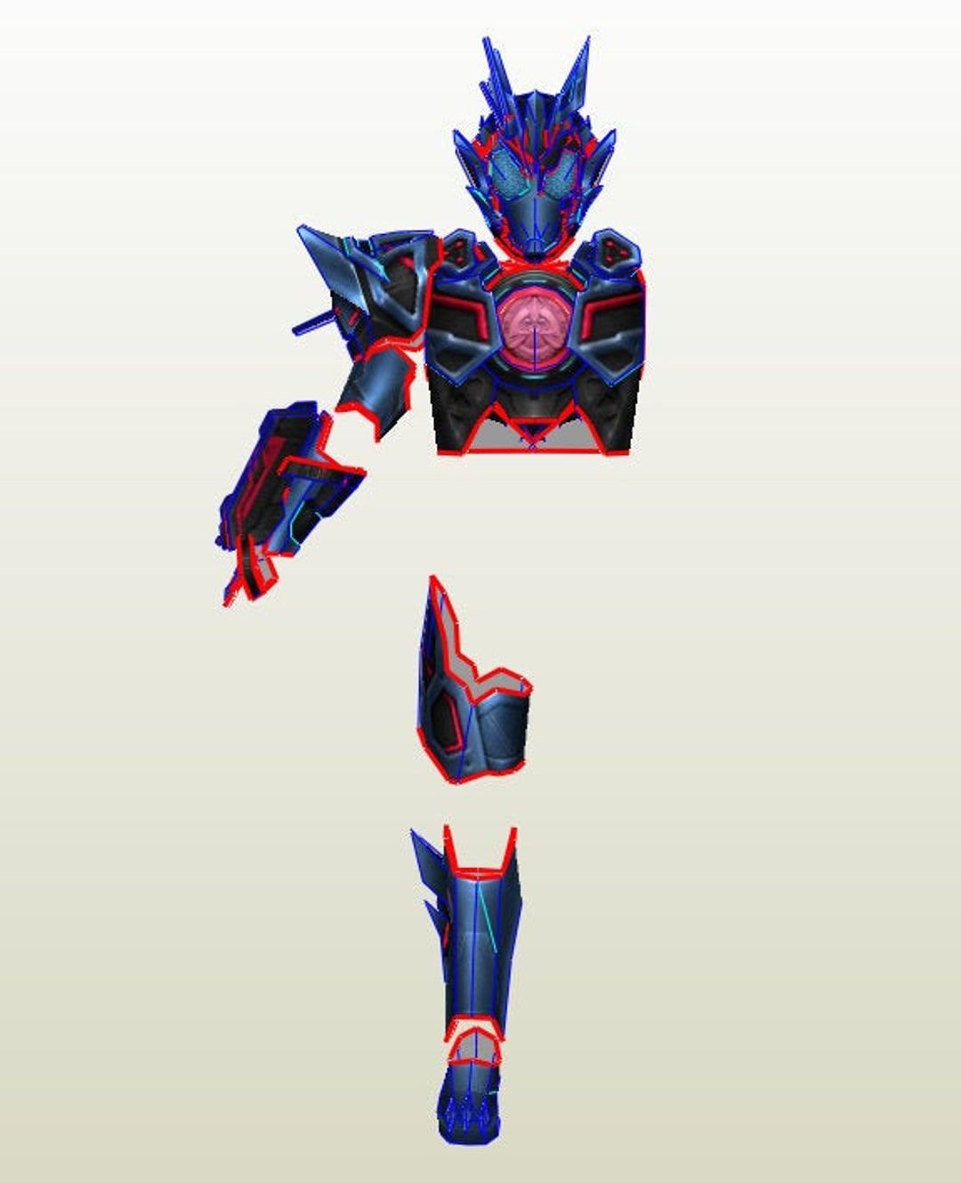 Kamen Rider Vulcan Assault Wolf Full Armor Pepakura Unfold for Foam - Etsy