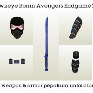 Hawkeye Ronin Mask , Weapon & Armor Avengers Endgame 2019 Movie ...