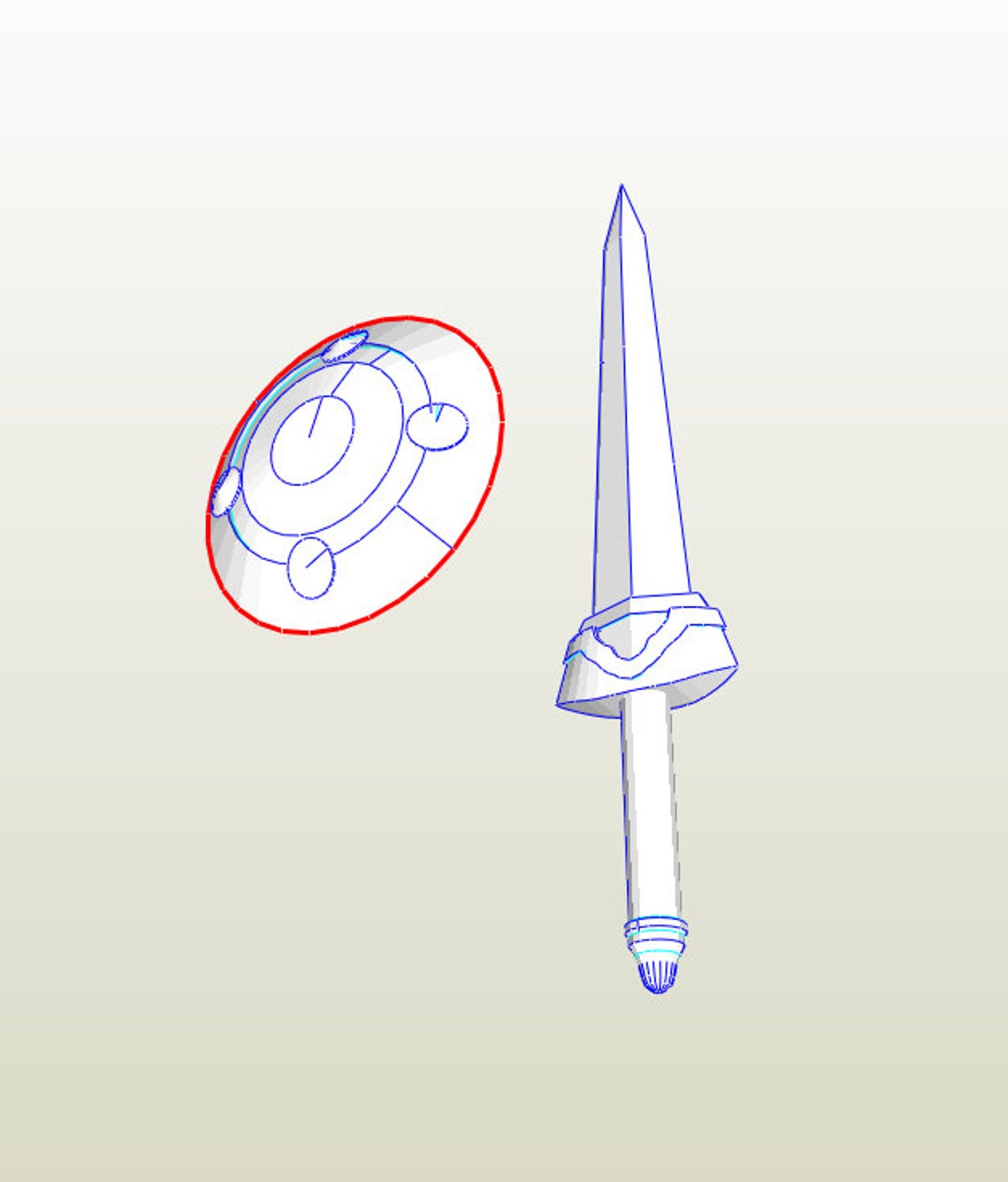 Goblin Slayer Sword & Shield Pepakura Unfold for Foam - Etsy