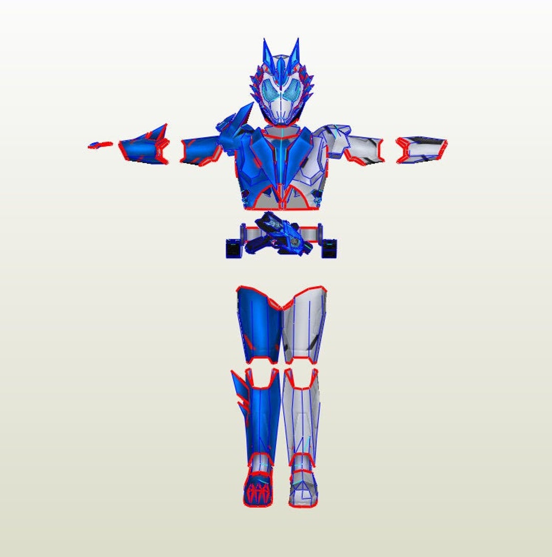 Kamen Rider Vulcan Full Armor Pepakura Unfold for Foam - Etsy