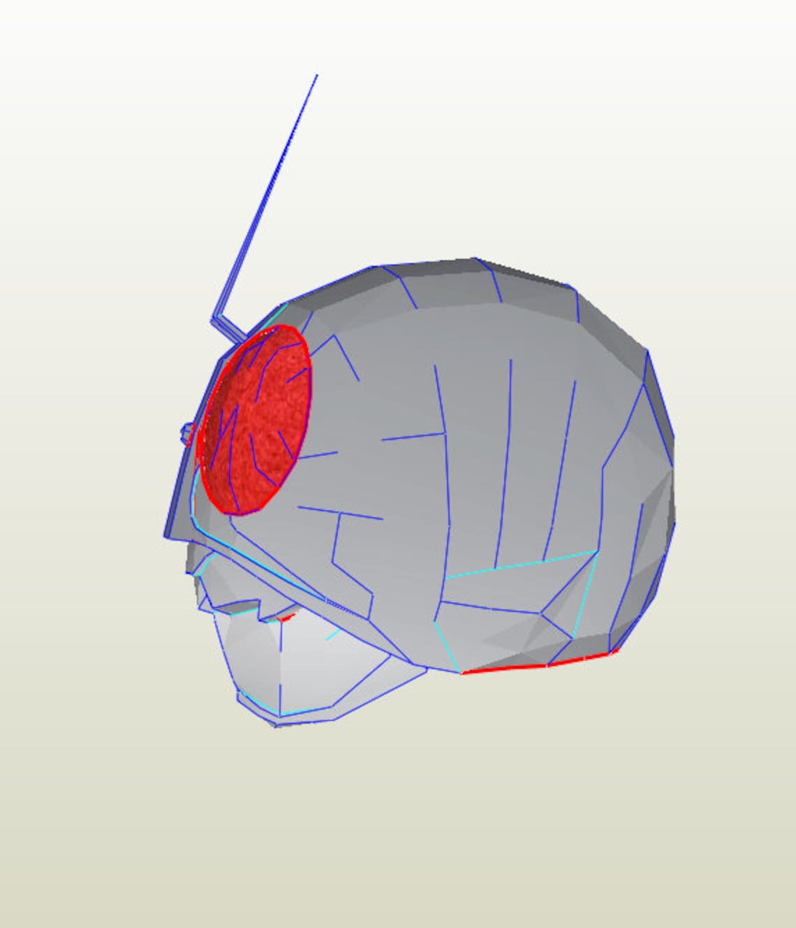Kamen Rider Ichigo Helmet Pepakura Unfold for Foam - Etsy