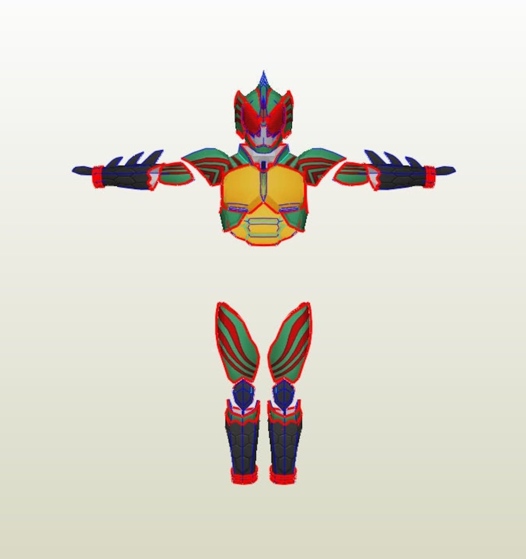 Kamen Rider Amazon Omega Full Armor Pepakura Unfold for Foam - Etsy Canada