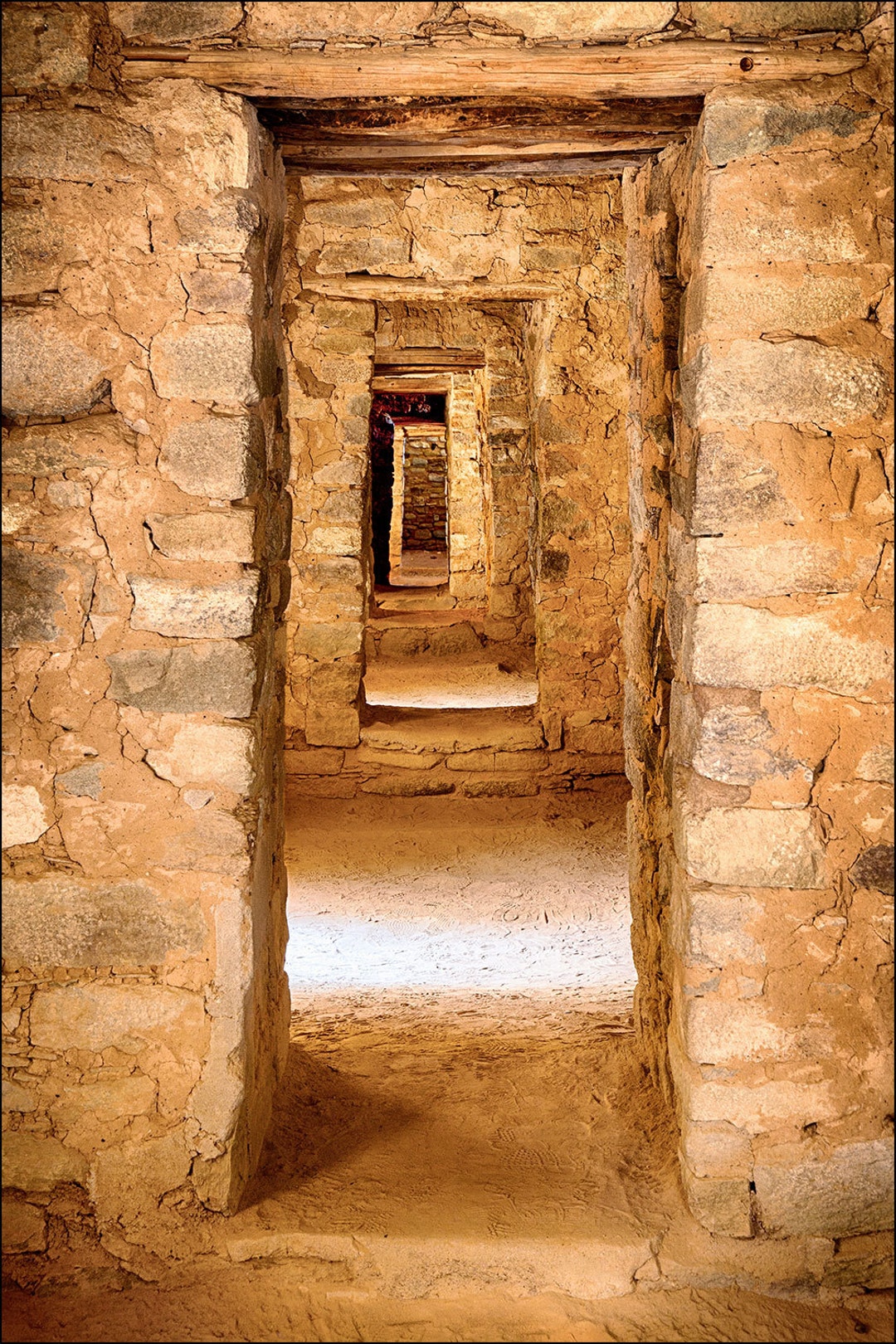 Ancestral Puebloan Ancient Room Structure With Stone Walls and Multiple ...