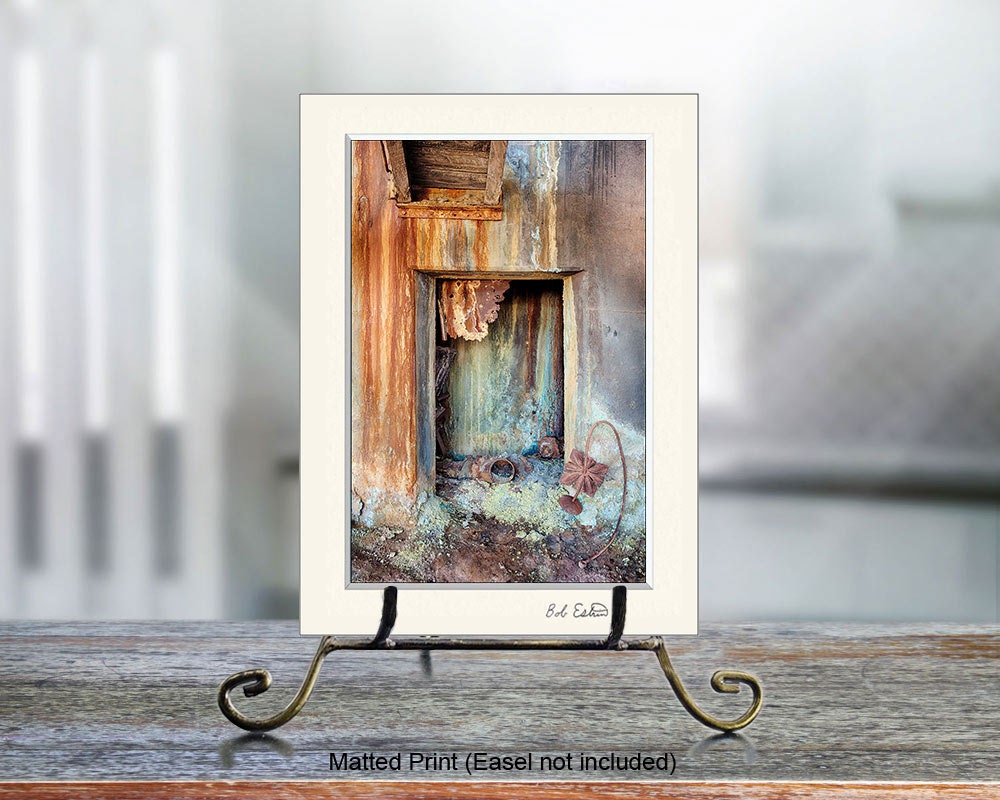 Fine art photograph of a colorful rusty old door opening at | Etsy