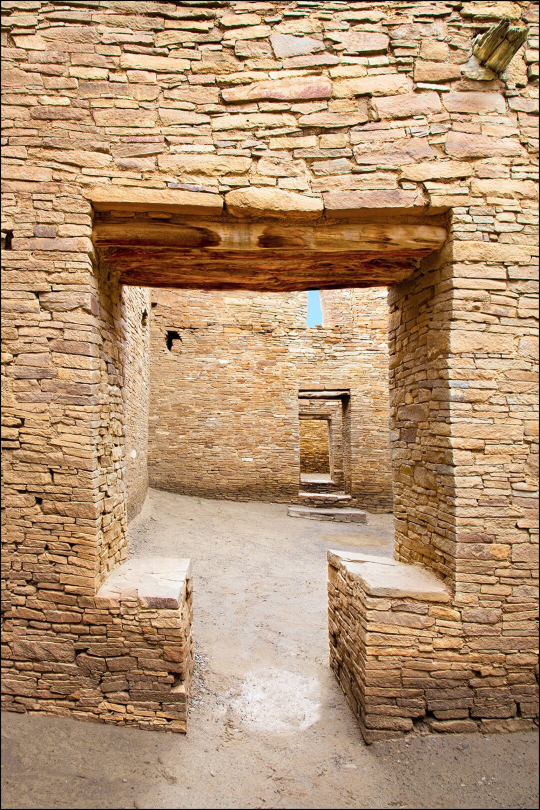 Native American Ancient Stone Walls at Chaco Canyon Ruins in New Mexico ...