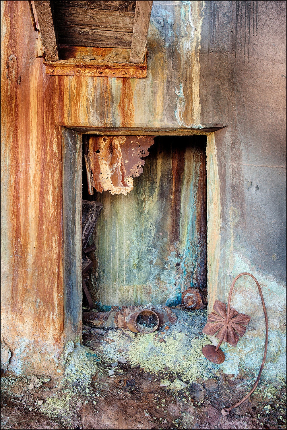 Fine art photograph of a colorful rusty old door opening at | Etsy