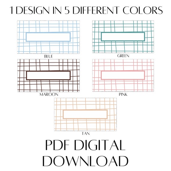 Messy Grid Cash Envelopes printable | Etsy