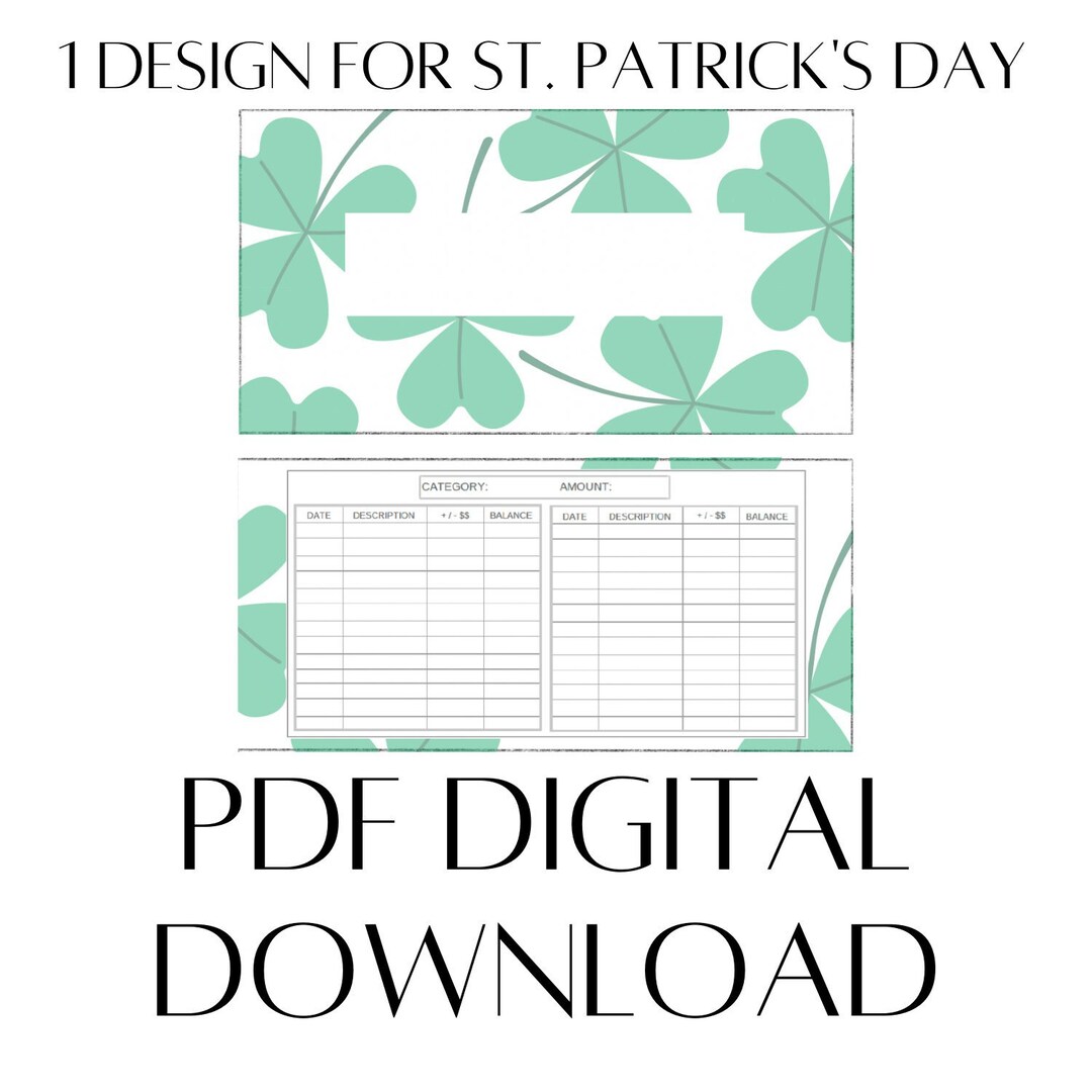 St. Patrick's Day Cash Envelope printable - Etsy