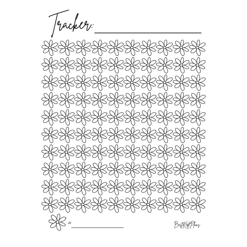 Flower Savings Tracker (printable) - Etsy