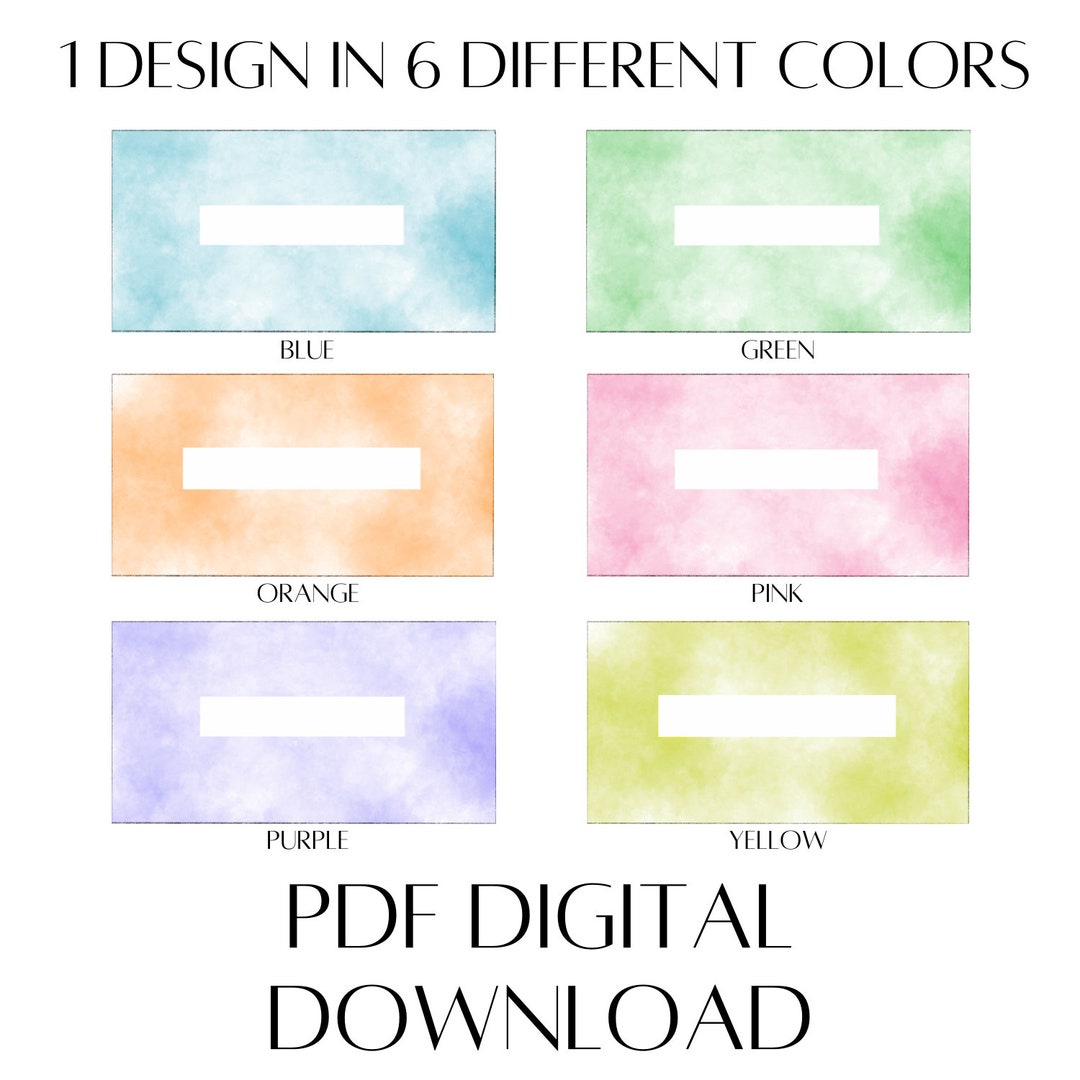 Watercolor Cash Envelopes (printable) - Etsy