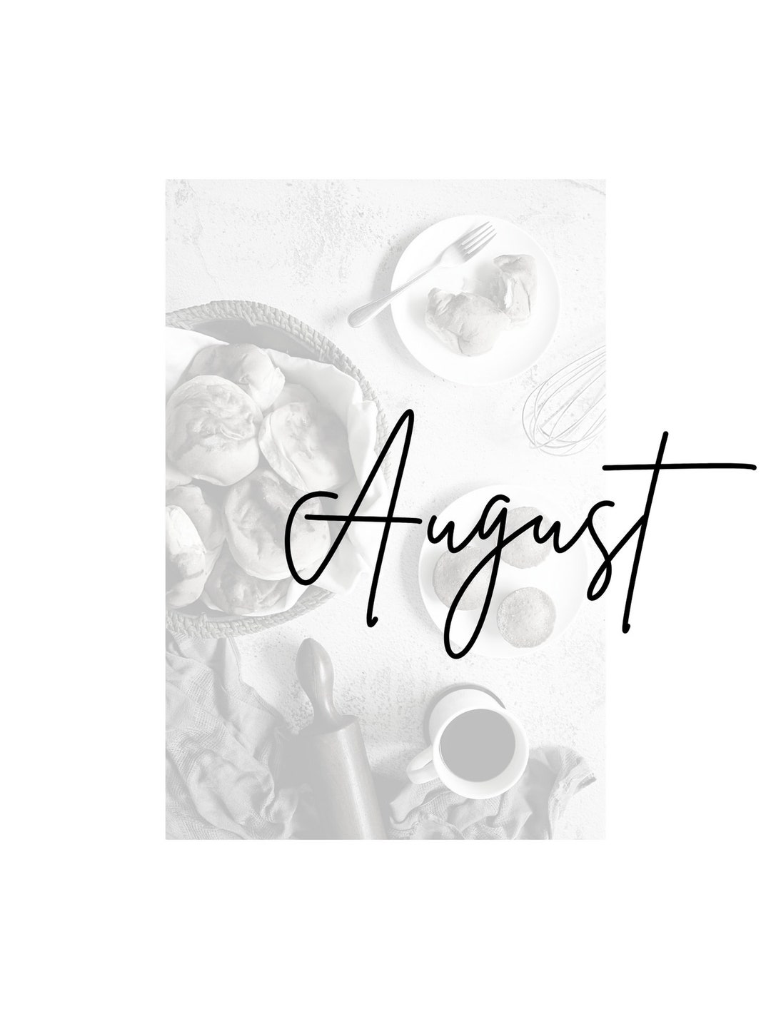 August Food Dashboard (printable) | Mini HP Size - Etsy