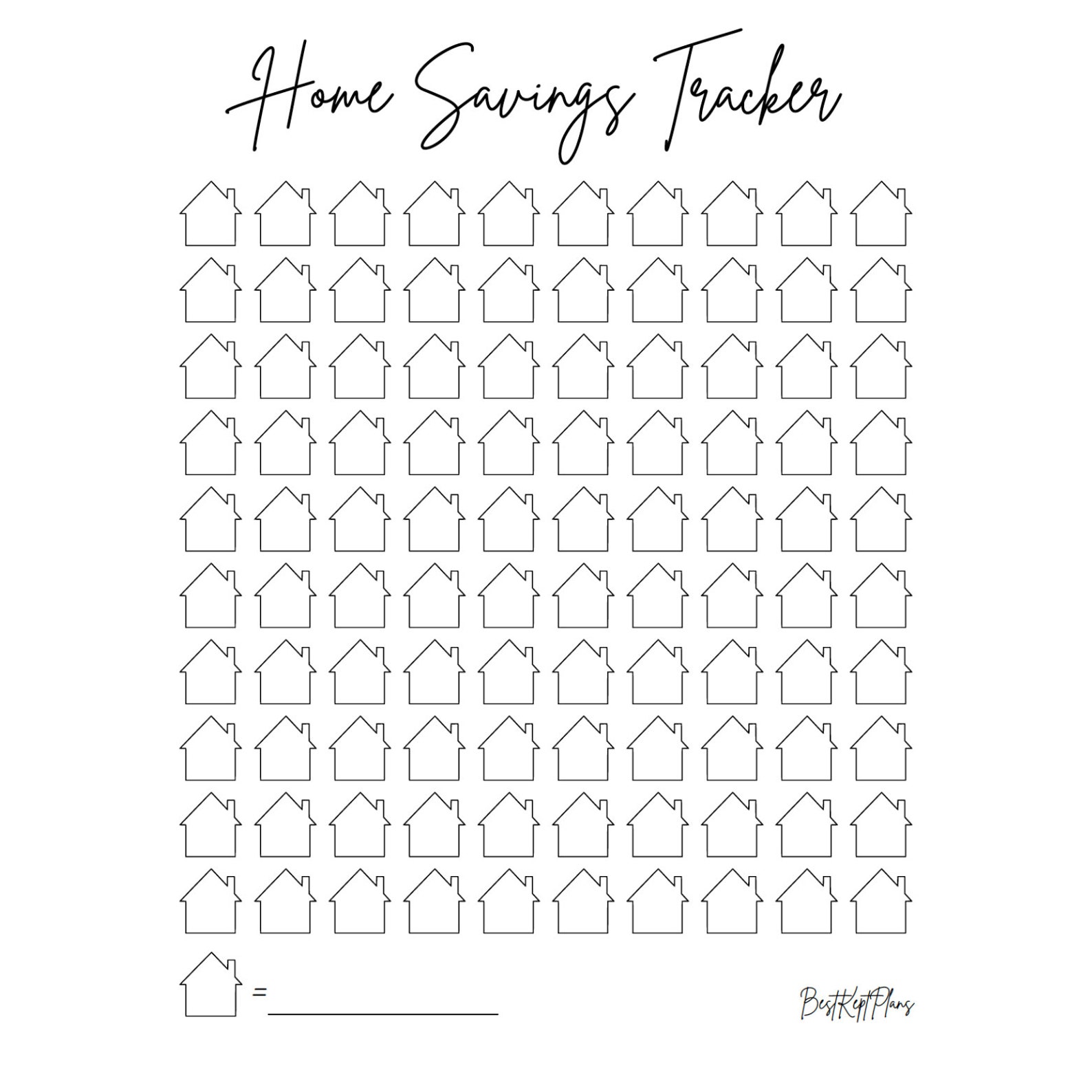 Home Savings Tracker printable - Etsy