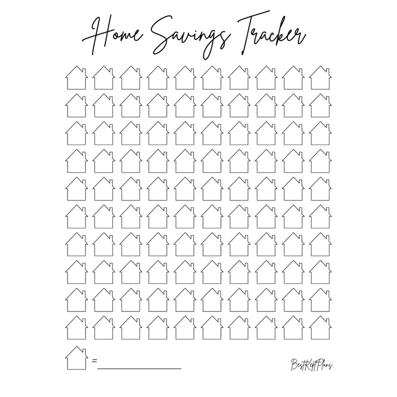 Home Savings Tracker printable - Etsy