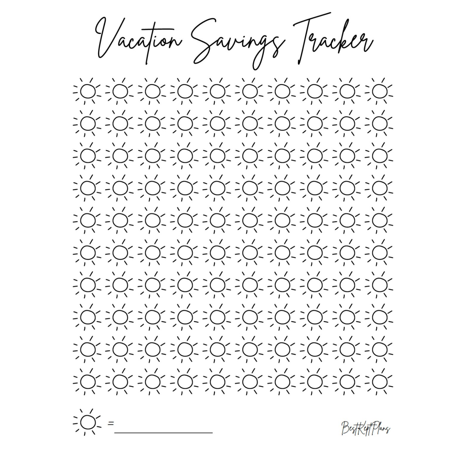 Vacation Savings Tracker (printable) - Etsy