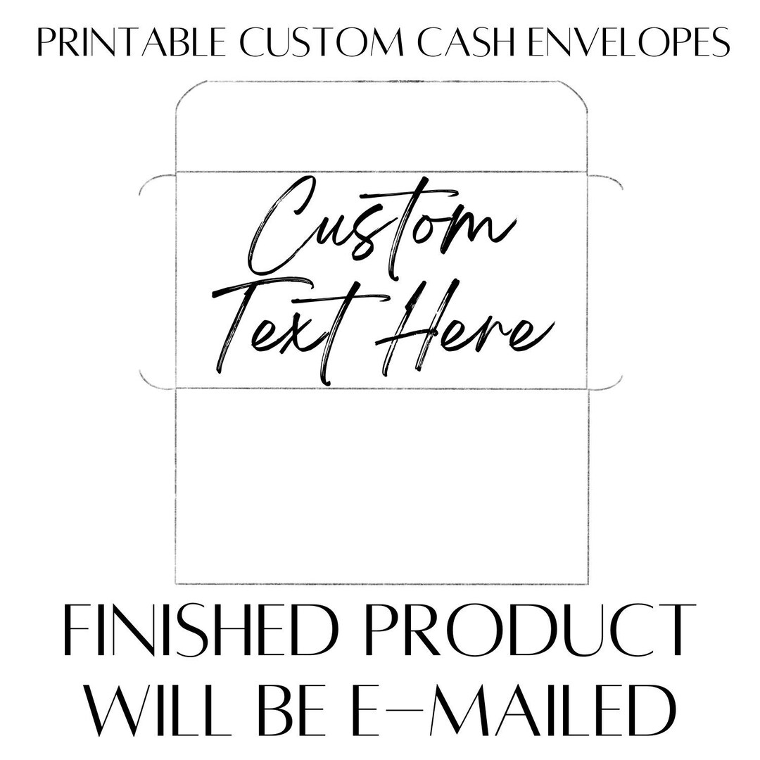 Custom Text Cash Envelope (printable) | Pattern Names A - C - Etsy