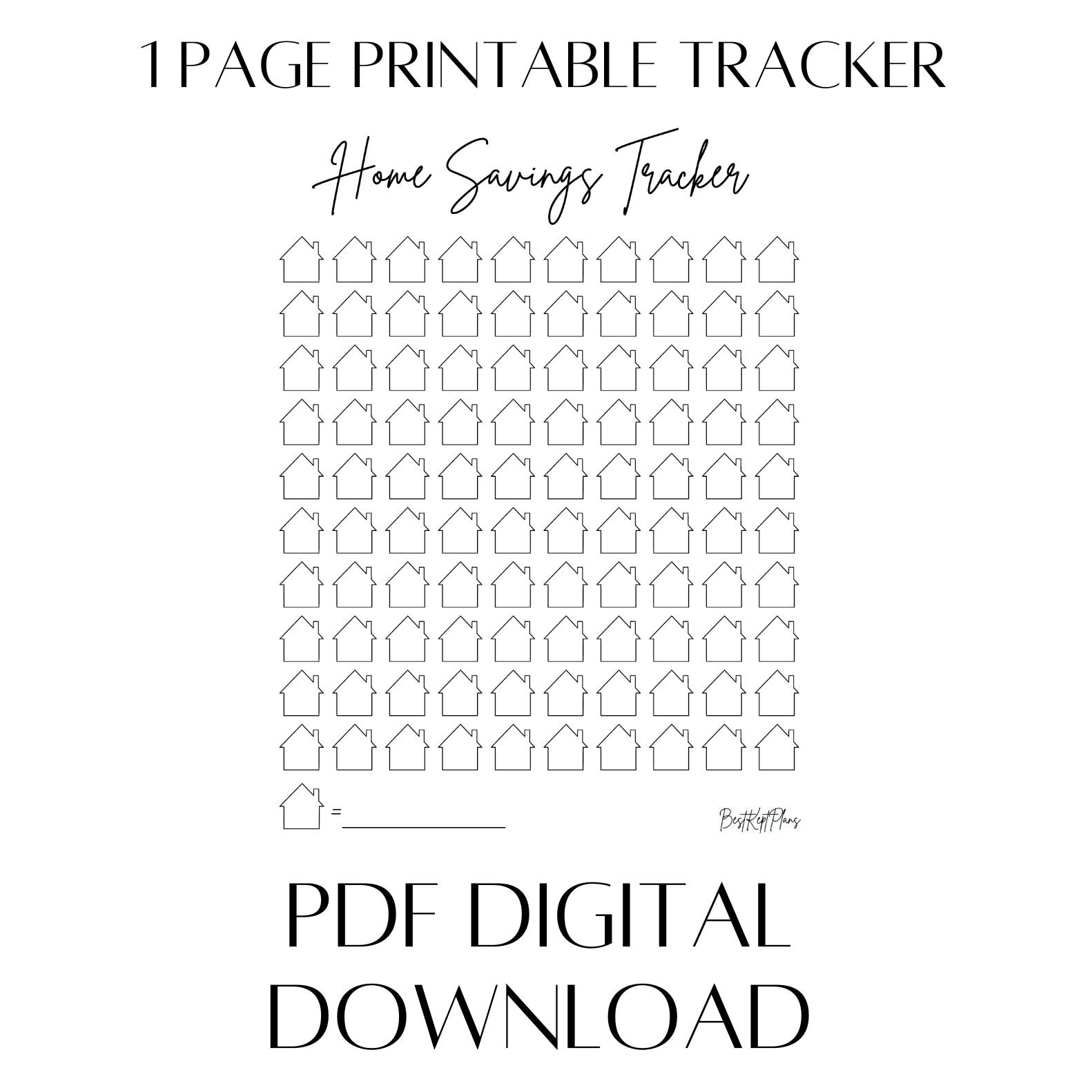 Home Savings Tracker printable - Etsy