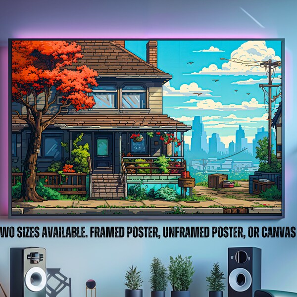 8 Bit Anime Poster - Etsy