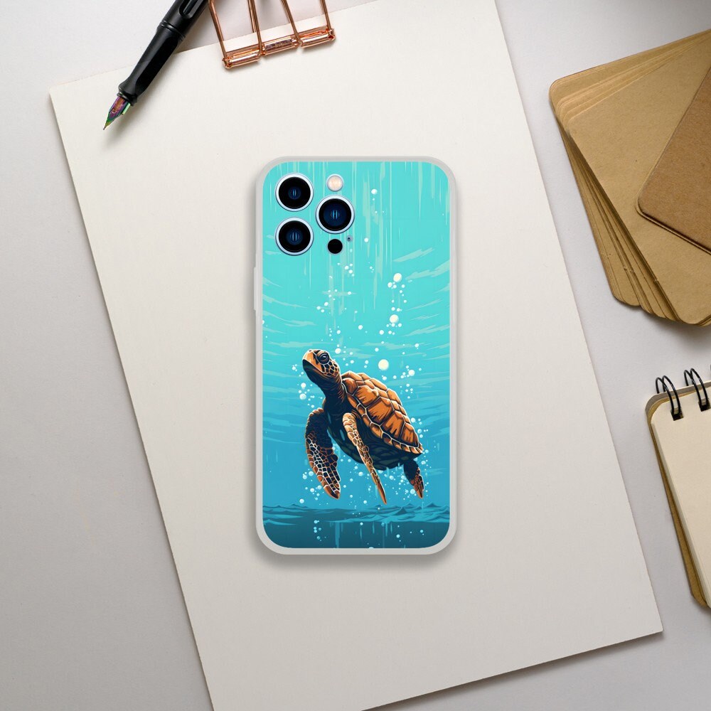 Unique Pixel Art iPhone Case, Sea Turtle, Underwater Seaturtle, Nature ...