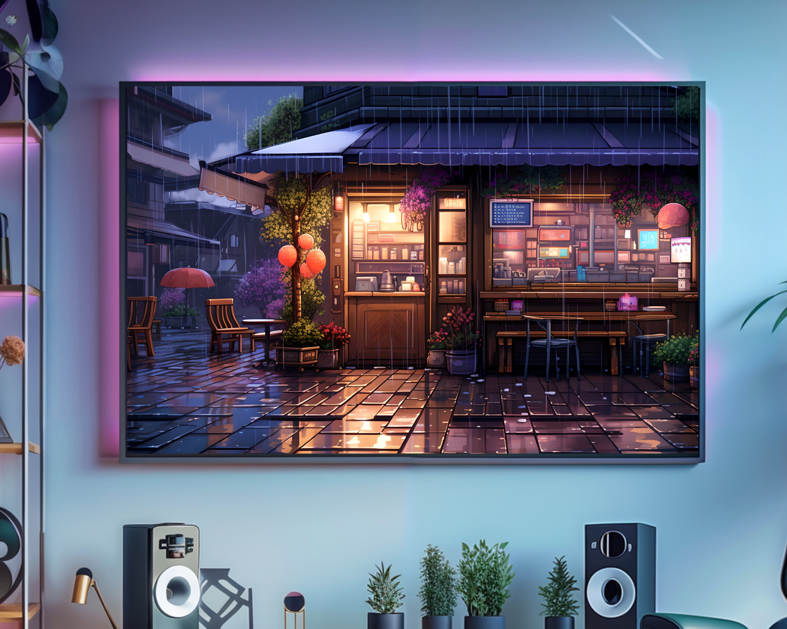 8 Bit Pixel Art Lofi Street Art Print Lofi Art Nostalgic Wall Art Cozy ...