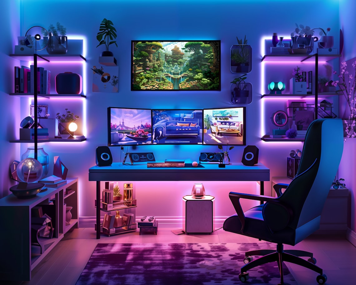 8 Bit Pixel Art Poster Gamer Room Wall Retro Futurism Poster Solarpunk ...