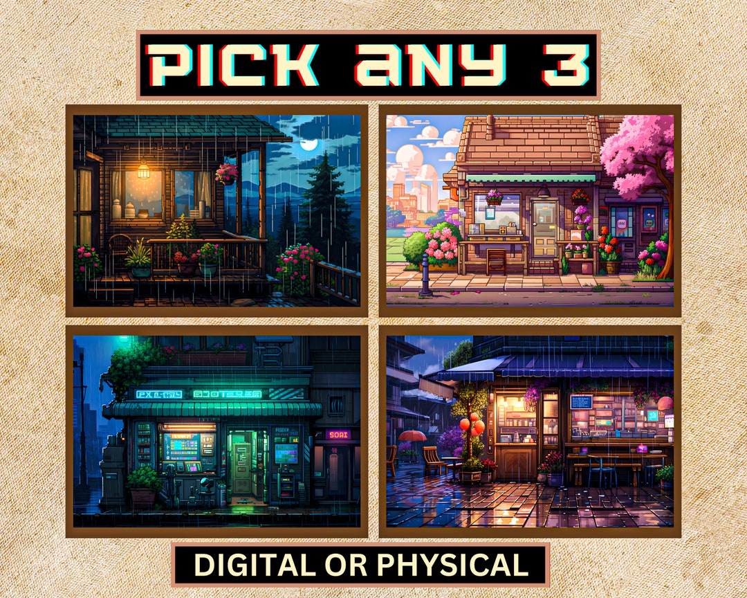 Lo-fi Pixel Art Posters Lofi Aesthetic Art Video Game Posters - Etsy