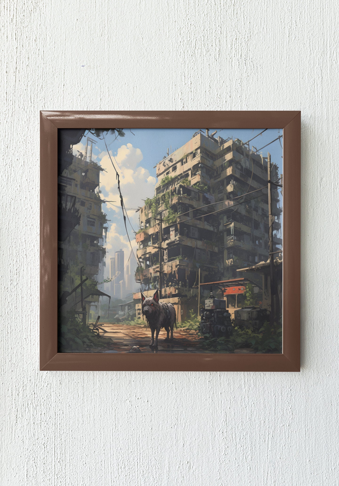 Dystopian Landscape Art, Overgrown, Dystopian Art, Wall Art, Modern Art ...