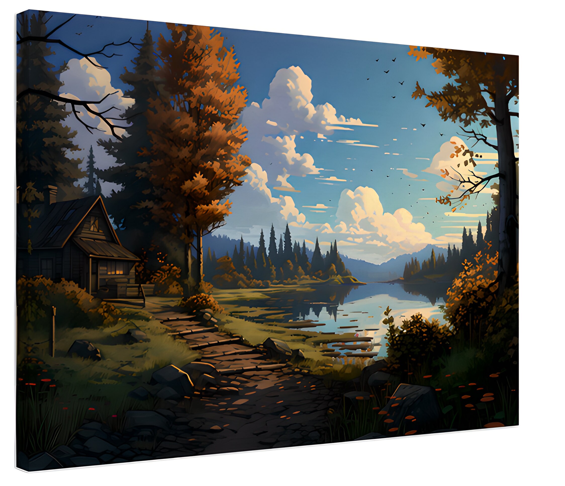 Pixel Art Poster Lofi Lake Art Print Lofi Art Cozy Gaming Room - Etsy