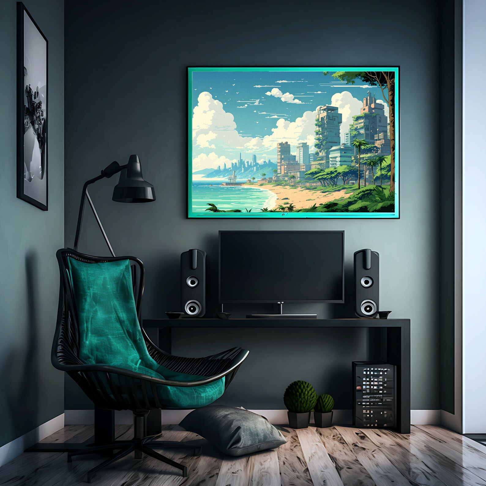 Pixel Art, the Beach,tinker Town Collection, 8-bit, Nostalgic Wall Art ...