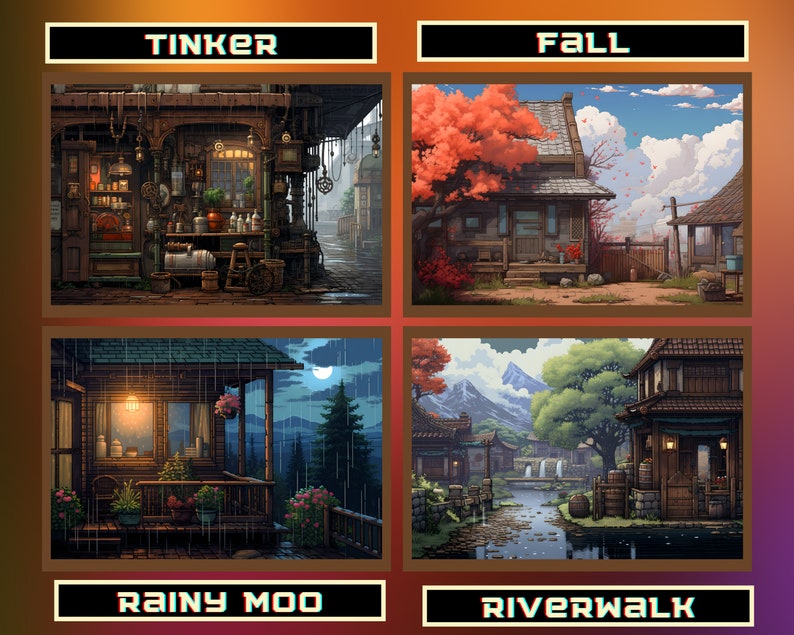 Lo-fi Pixel Art Posters Lofi Aesthetic Art Video Game Posters Cozy Room ...