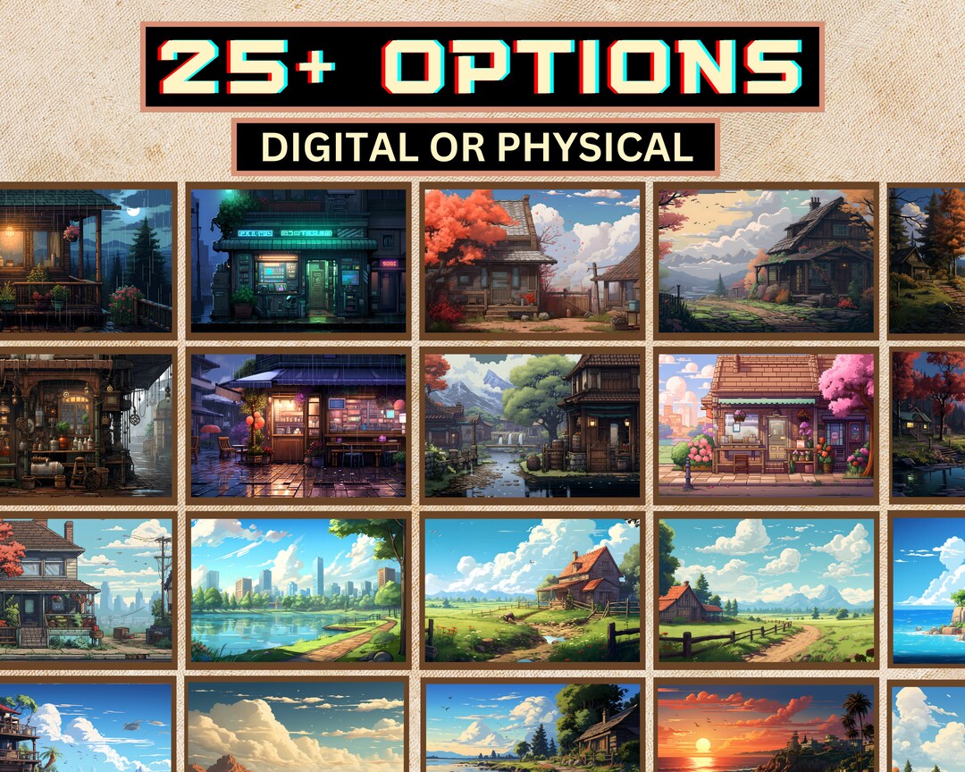 Lo-fi Pixel Art Posters Lofi Aesthetic Art Video Game Posters Cozy Room ...