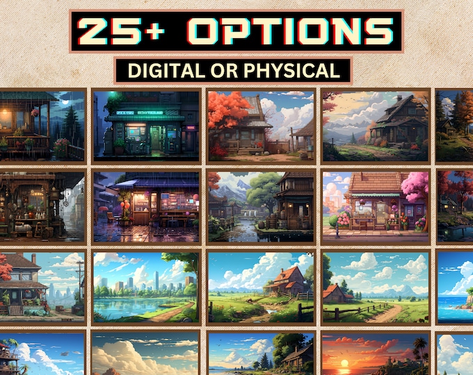 Lo-fi Pixel Art Posters Lofi Aesthetic Art Video Game Posters Cozy Room ...