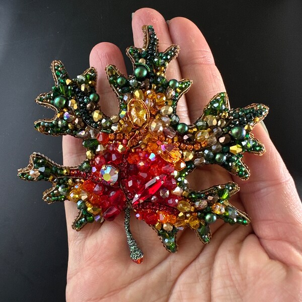 Autumn Leaf Brooch - Etsy