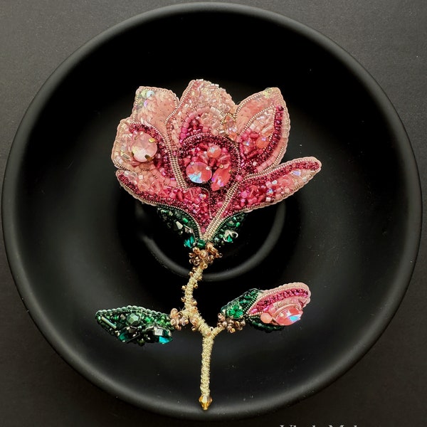 Beaded Brooch - Etsy