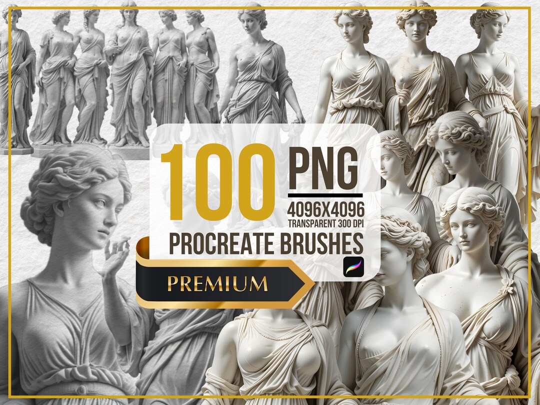 Greek Statue Marble | Greek Mythology Art | Greek Woman Png | Procreate Brushes | Greek Statue ...