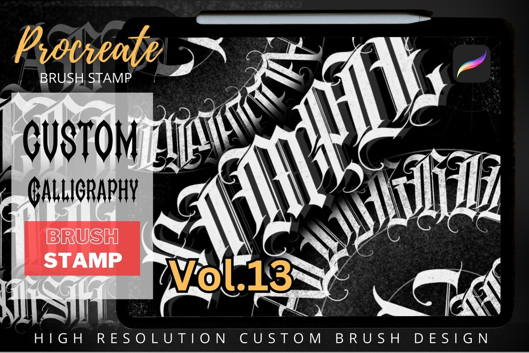 Procreate Calligraphy Brush, Calligraphy Tattoo, Calligraphy Grids, Brushes Procreate ...