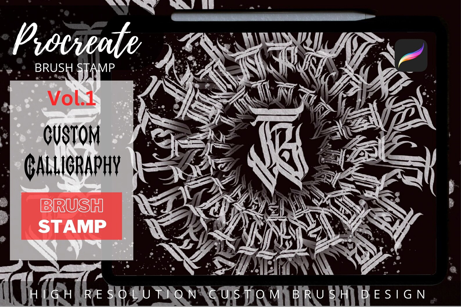 Procreate Calligraphy Brush, Calligraphy Tattoo, Calligraphy Grids, Brushes Procreate ...