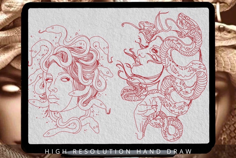 Medusa Tattoo Tattoo Design Snake Tattoo Woman Tattoo - Etsy