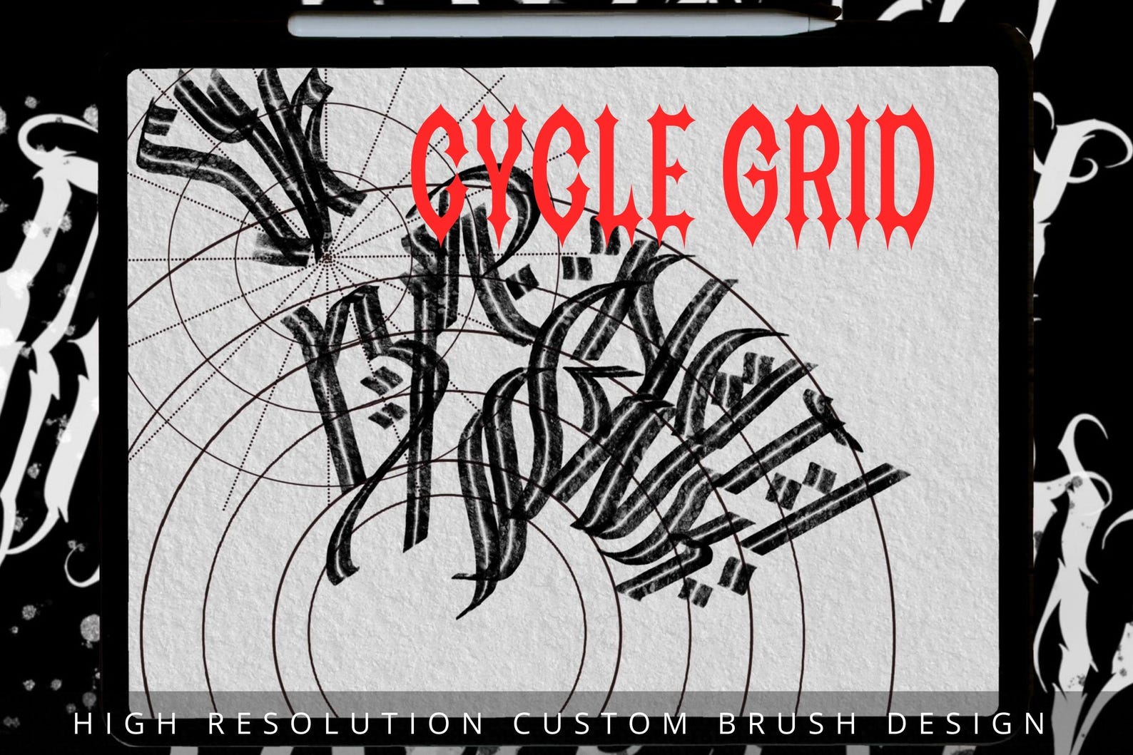 Procreate Calligraphy Brush, Calligraphy Tattoo, Calligraphy Grids, Brushes Procreate ...