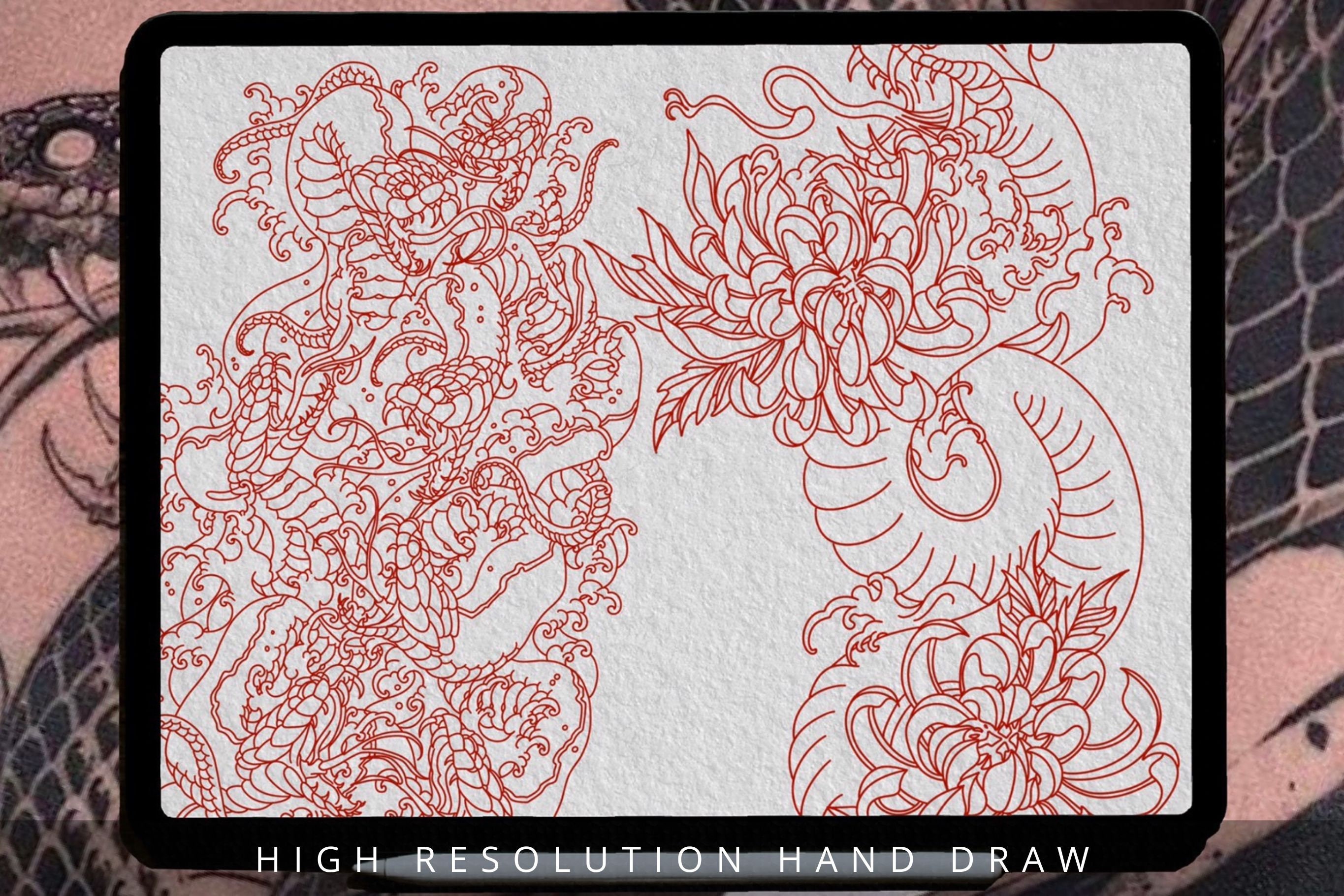 Snake Tattoo Tattoo Design Japan Tattoo Woman Tattoo - Etsy