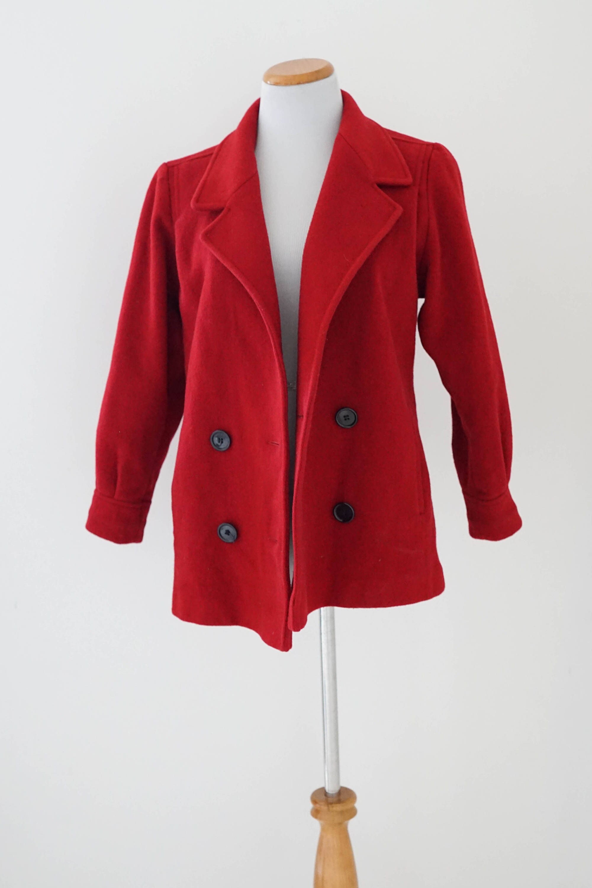 Vintage Red Peacoat / Vintage Clothing / 70s Jill Jr Coat / - Etsy