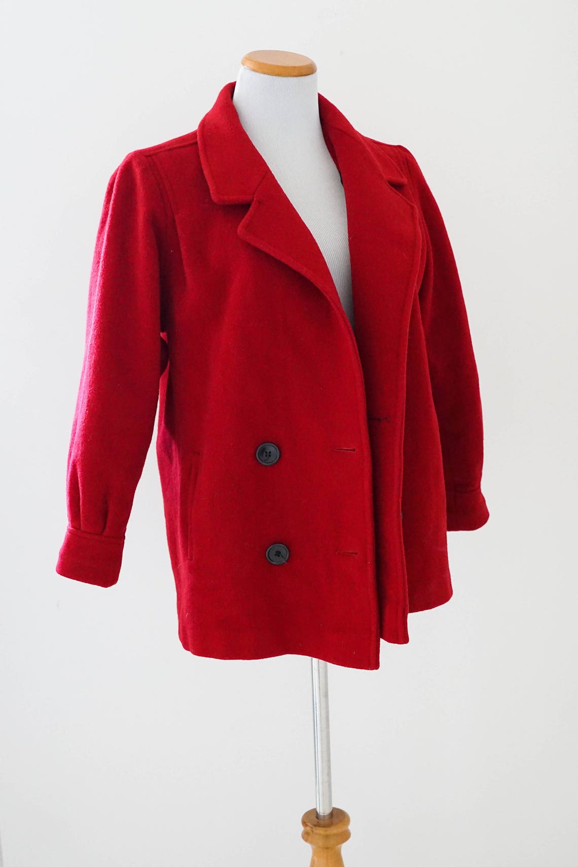Vintage Red Peacoat / Vintage Clothing / 70s Jill Jr Coat / - Etsy